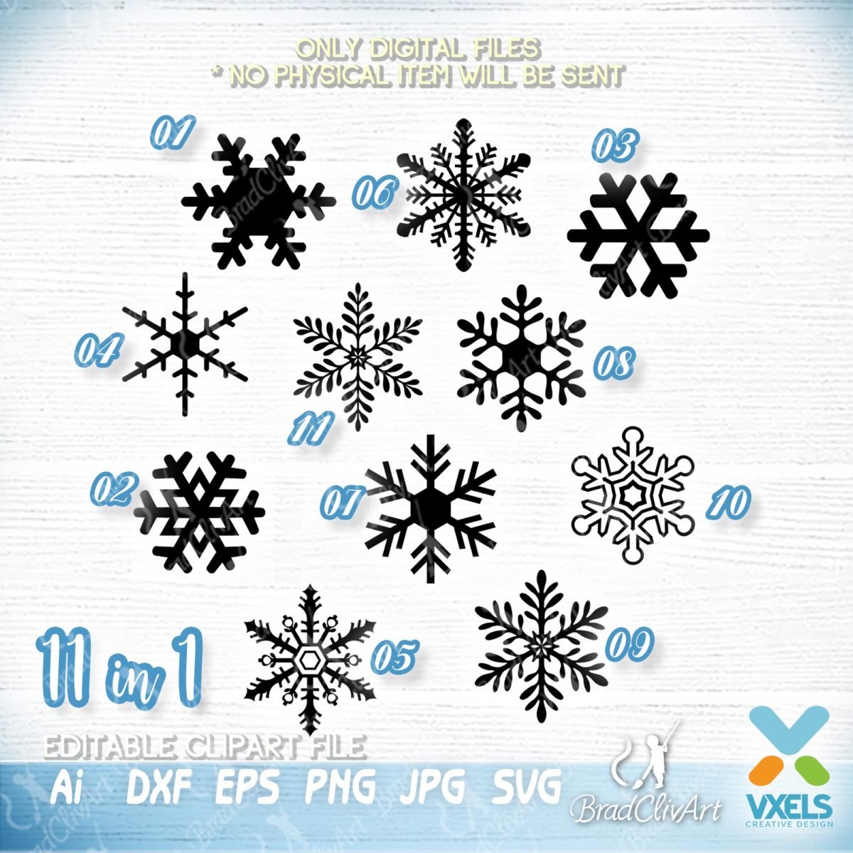 Snowflake SVG Bundle and cutting files for Christmas