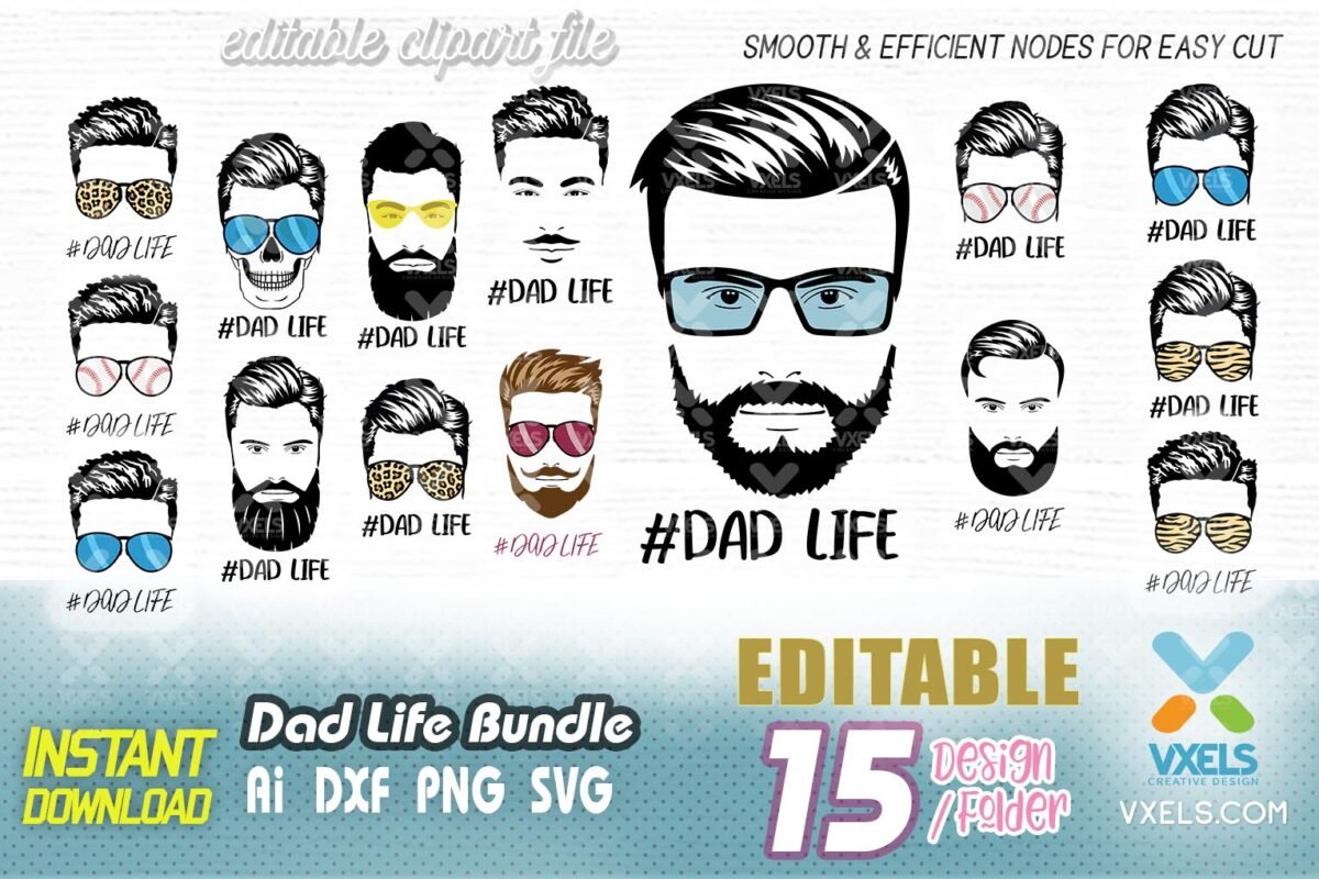 Dad life vector cut file Bundle Daddy Life Fathers Day Clipart SVG PNG
