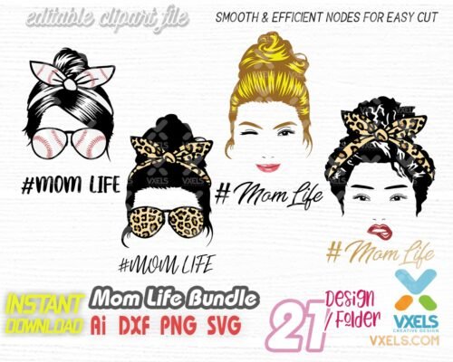 Mom life Svg Bundle Mommy Life svg for Mothers Day Cricut Cut file