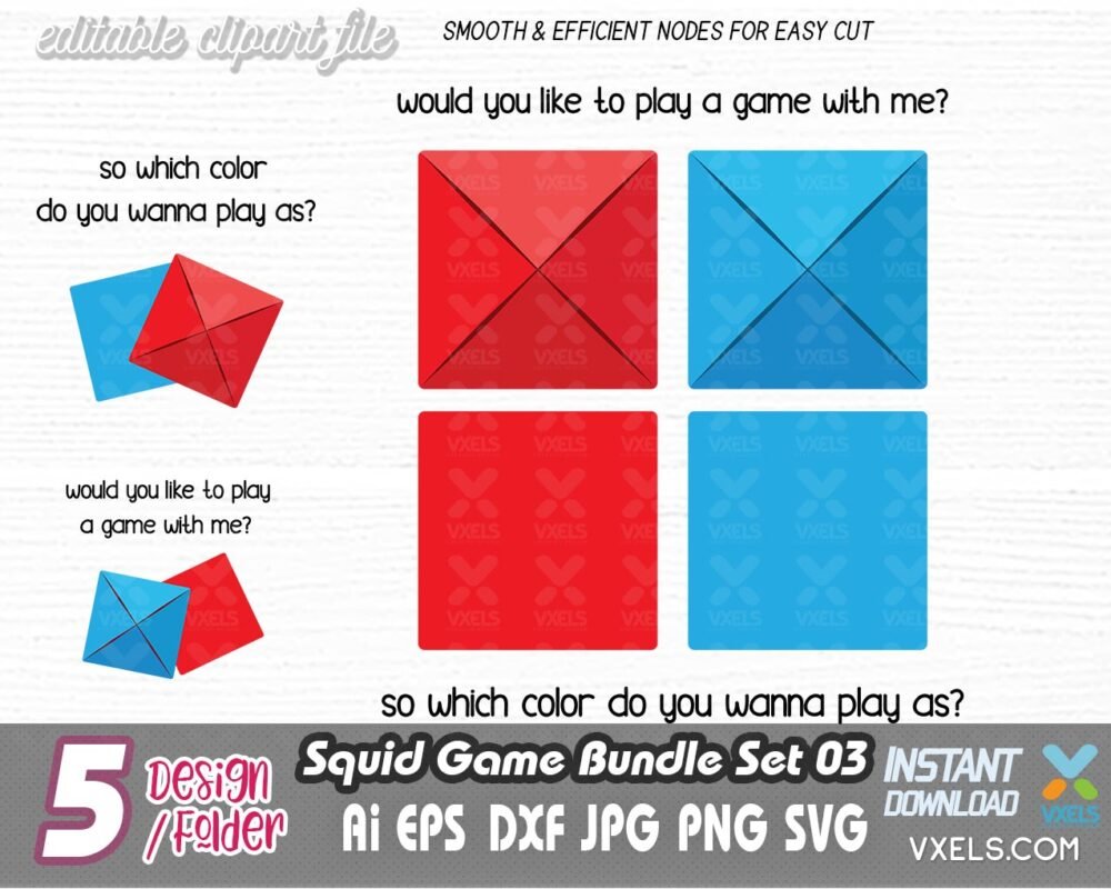 Invitation Squid Game Name card Squid playground pog ddagki ppopgi ...